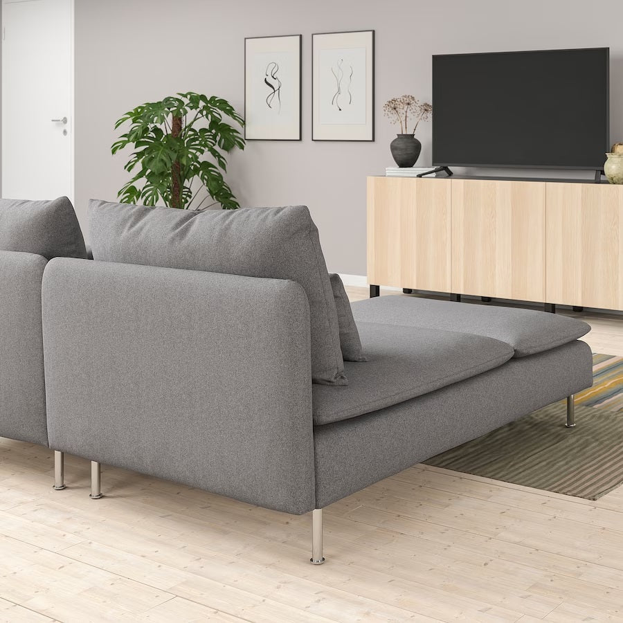 SODERHAMN SOFA MODULAR 1 ESQUINERO Y 1 CHAISE TONERUD GRIS – Essenciadeco