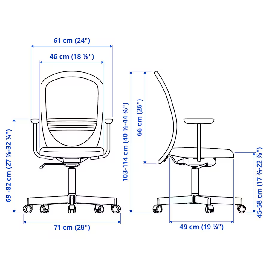 FLINTAN SILLA ESCRITORIO GRIS – Essenciadeco